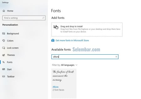 3 Cara Menambah Font di Komputer/Laptop Windows 10